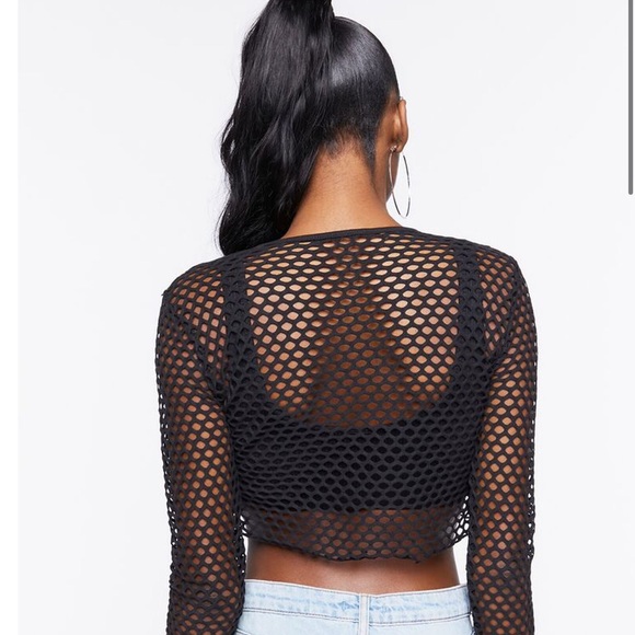 Forever 21 | Tops | Netted Mesh Netted Crop Top | Poshmark
